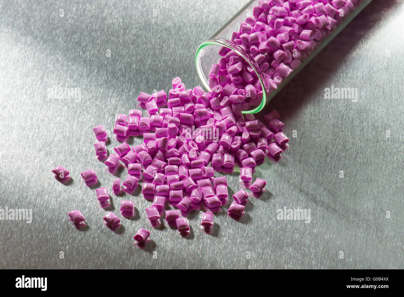 pink polymer resin on steel sheet Stock Photo - Alamy