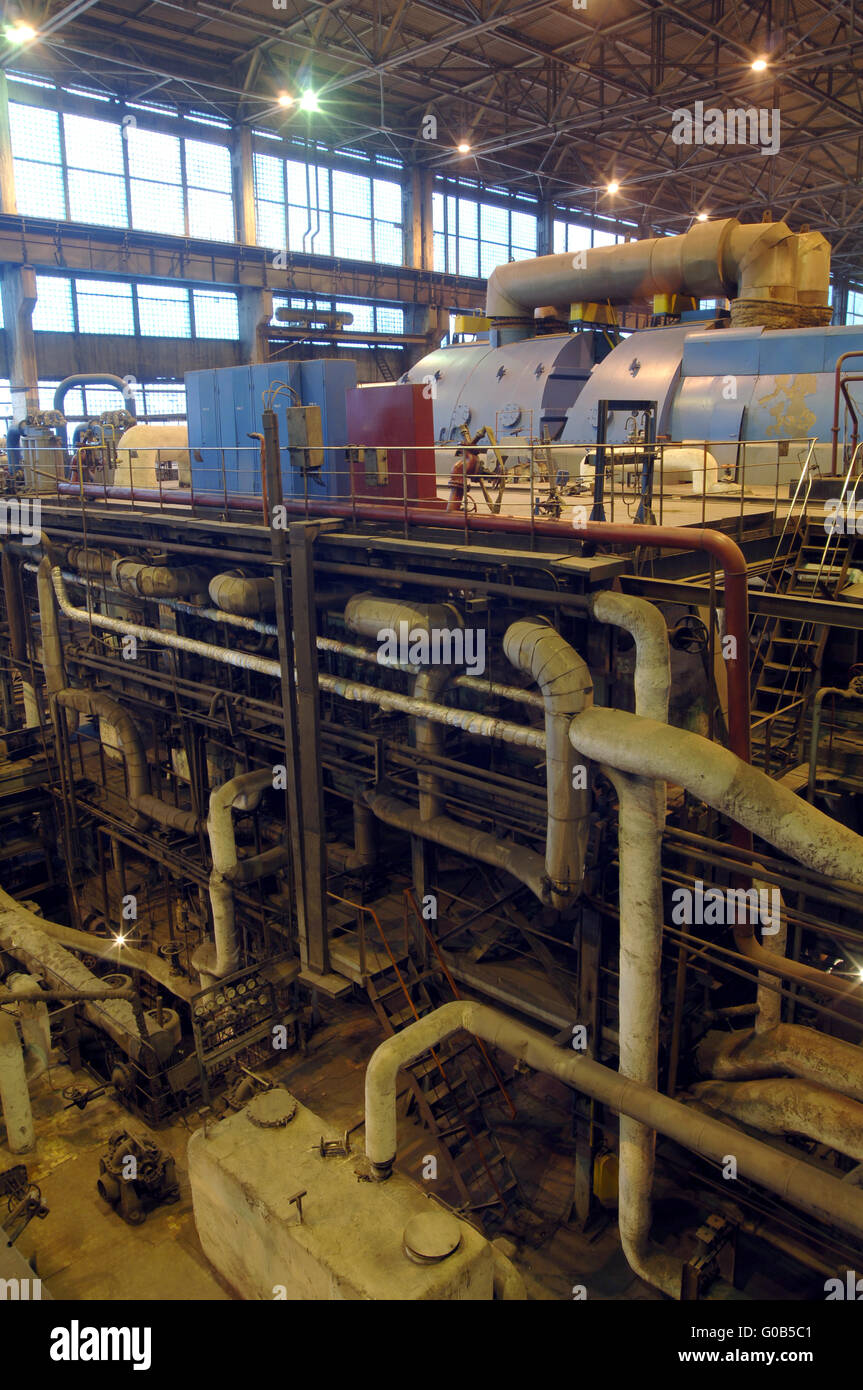 steam turbine, machinery, tubes at a power plant Stock Photo - Alamy