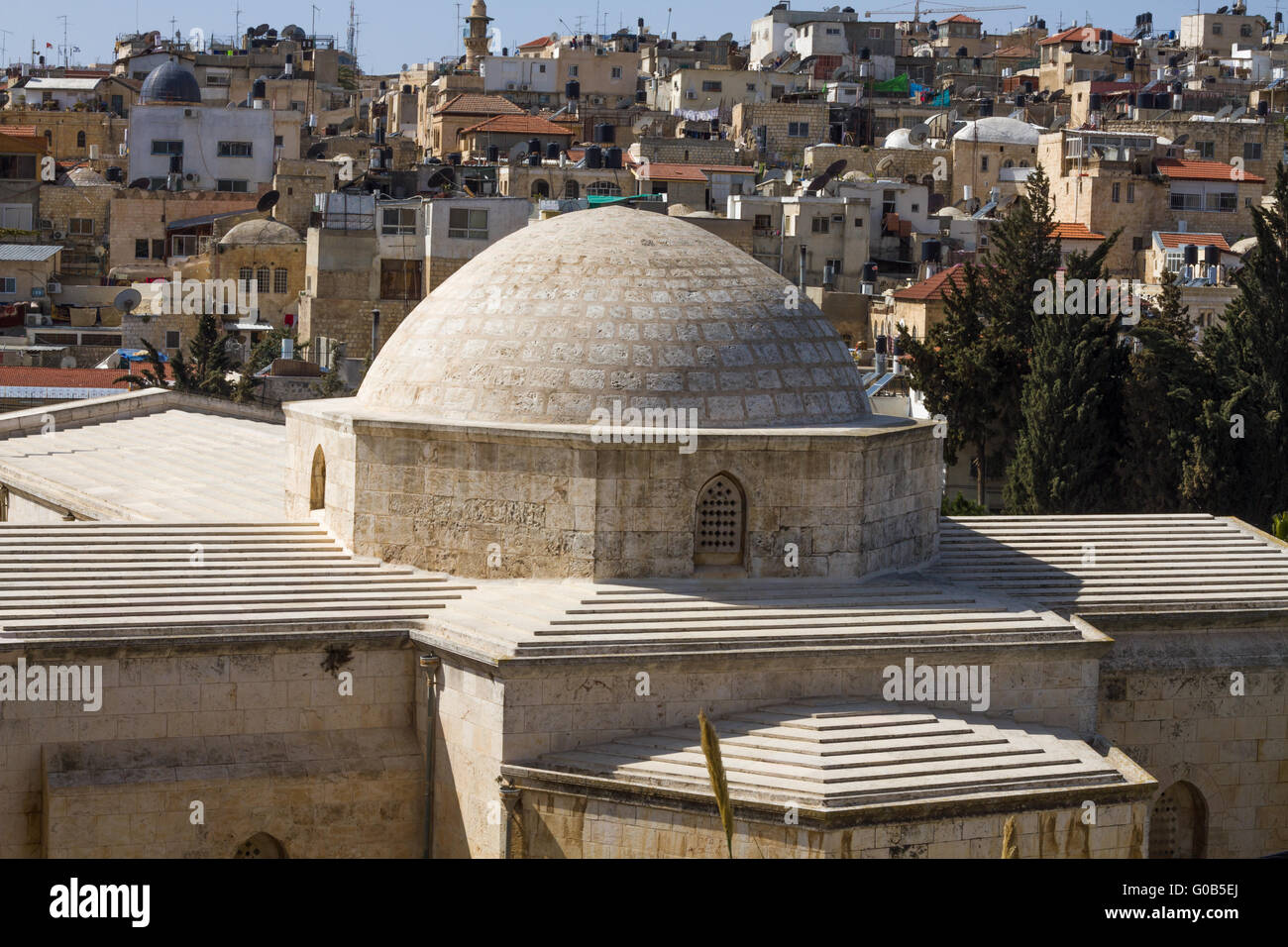 View on the landmarks of Jerusalem Old City Stock Photo - Alamy