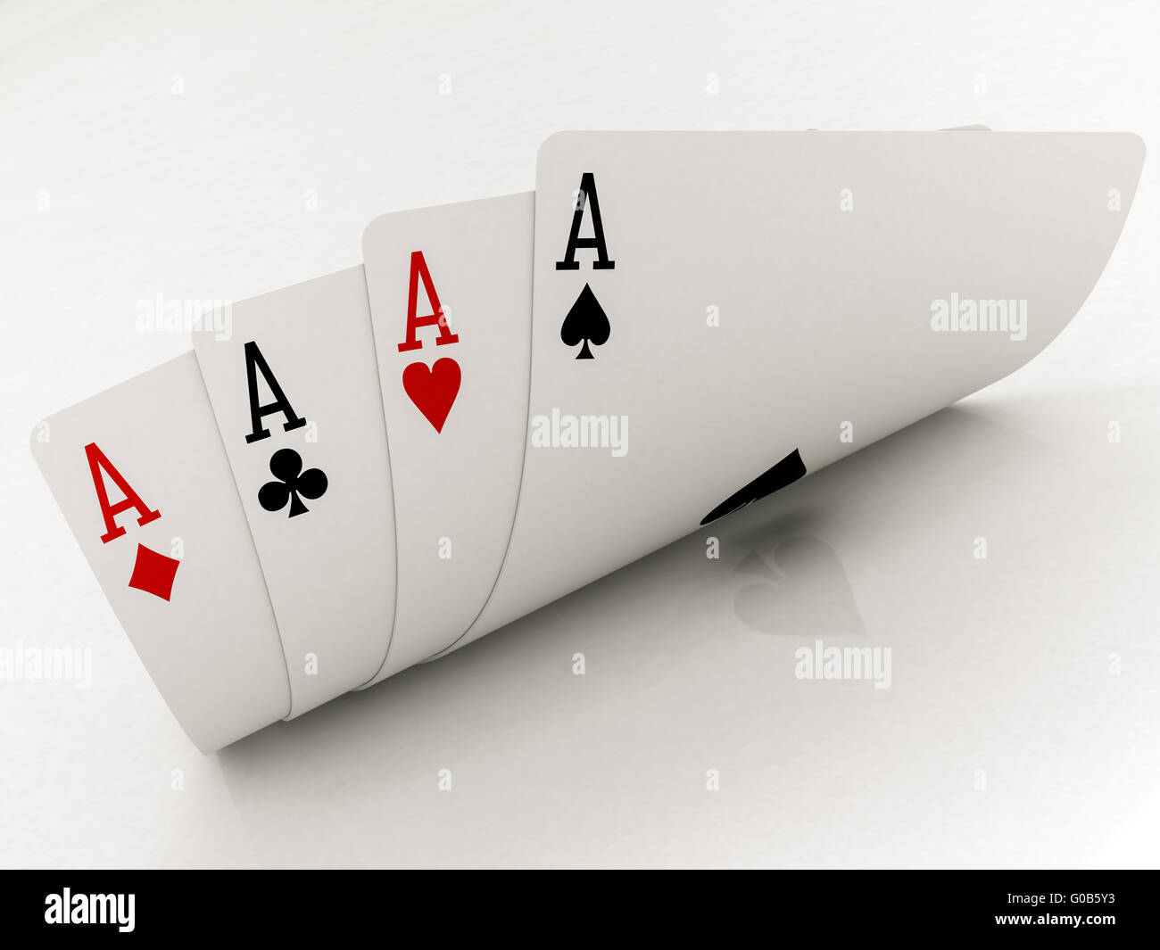 four aces cards Stock Photo - Alamy