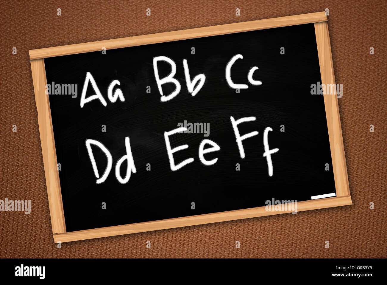 Chalk board writing of ABC Alphabet learning written on blackboard over ...