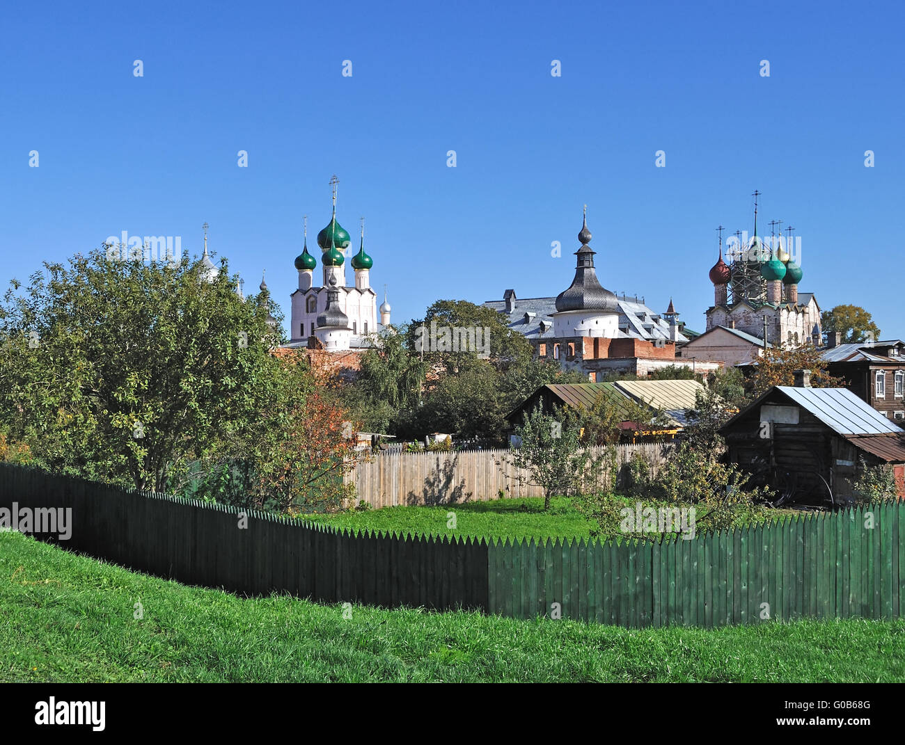 View of Kremlin in ancient russian city Rostov The Great Stock Photo ...