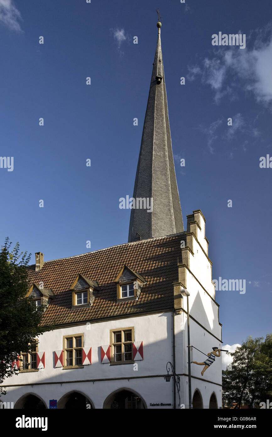 Old Town Hall and St. Victor Church, Schwerte Stock Photo - Alamy