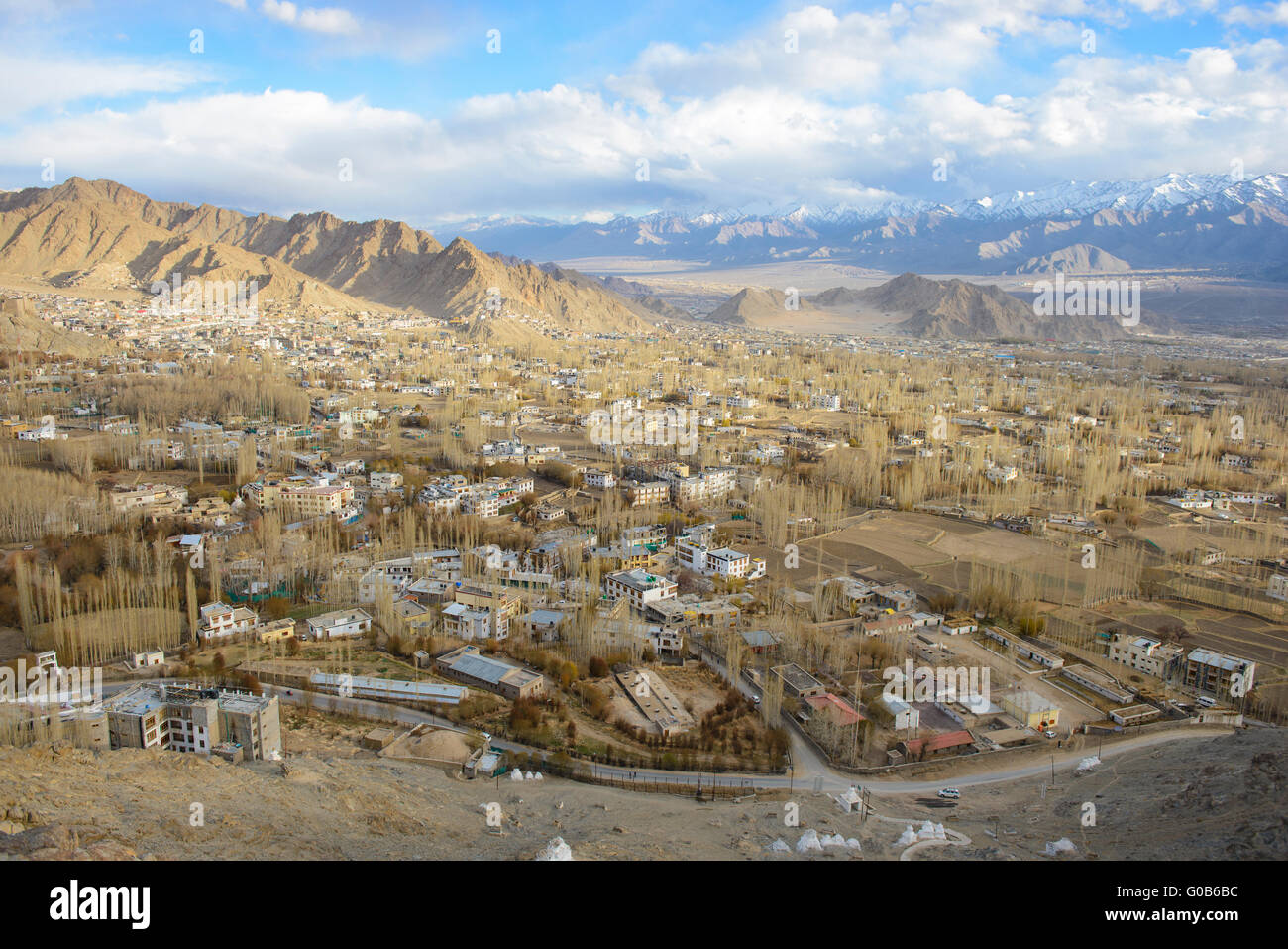 Aerial view of Leh Stock Photo - Alamy