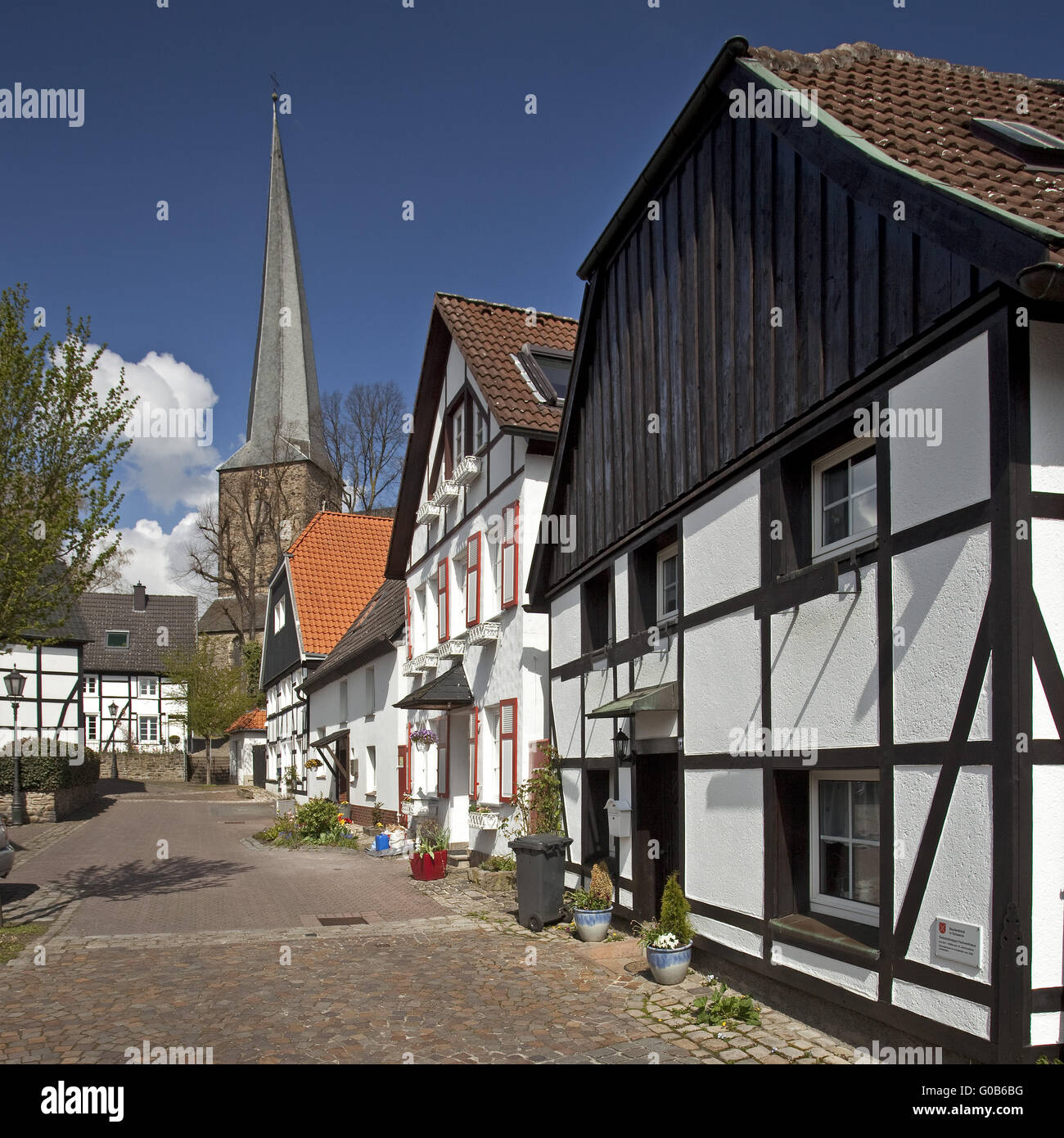 Old Town with St. Victor Church, Schwerte, Germany Stock Photo - Alamy