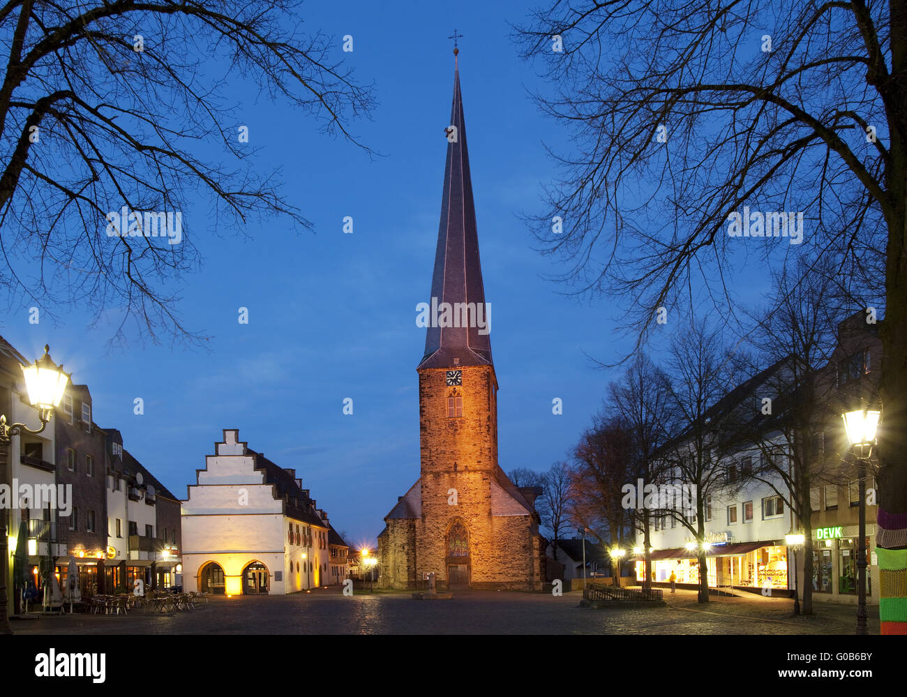 Old Town Hall and St. Victor Church, Schwerte Stock Photo - Alamy