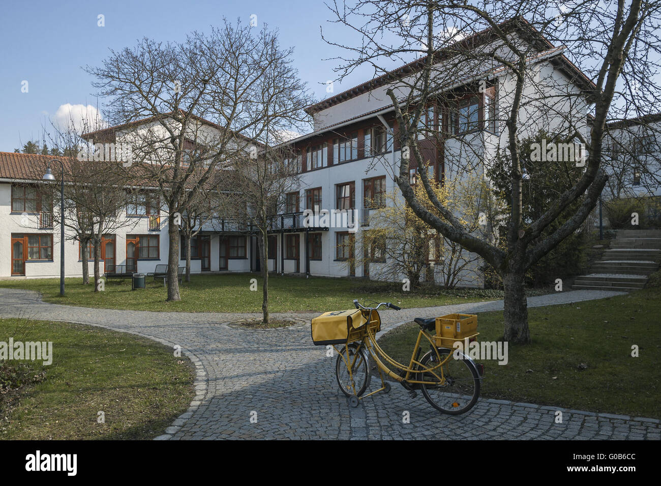 Mail wheel in the technological highschool Hof Stock Photo - Alamy