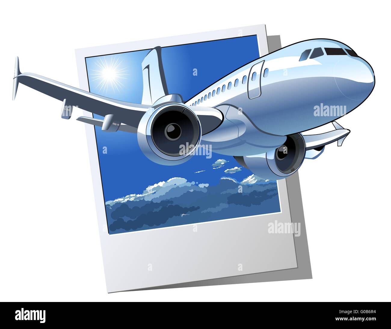 Blue plane cartoon hi-res stock photography and images - Alamy