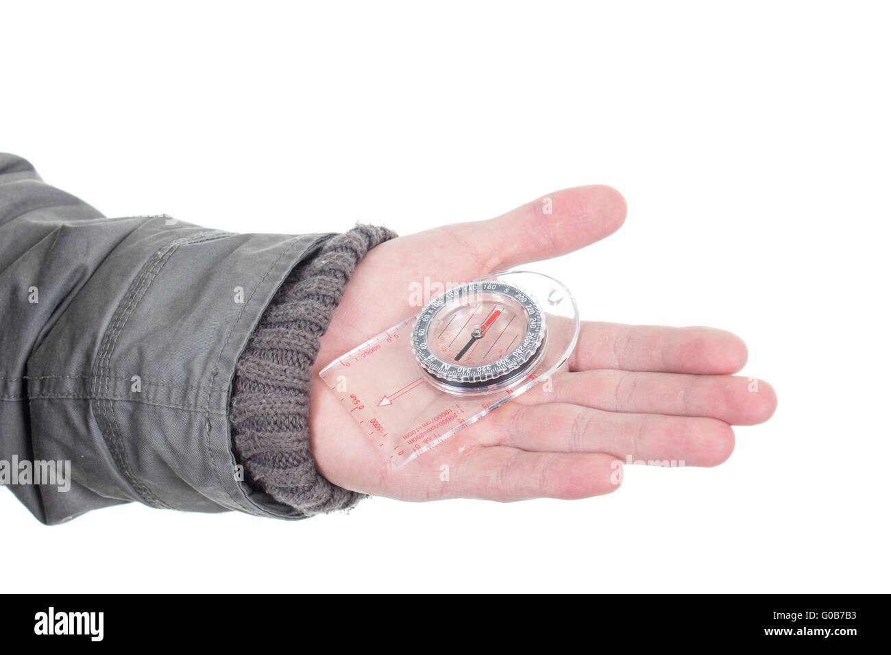 Character holding compass hi-res stock photography and images - Alamy