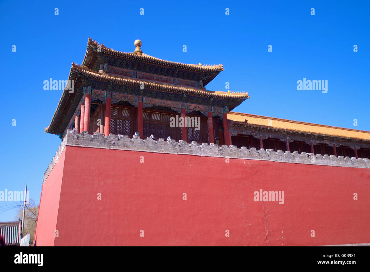 A Side Tower Along The Upright Gate Leading From Tiananmen Square Into ...