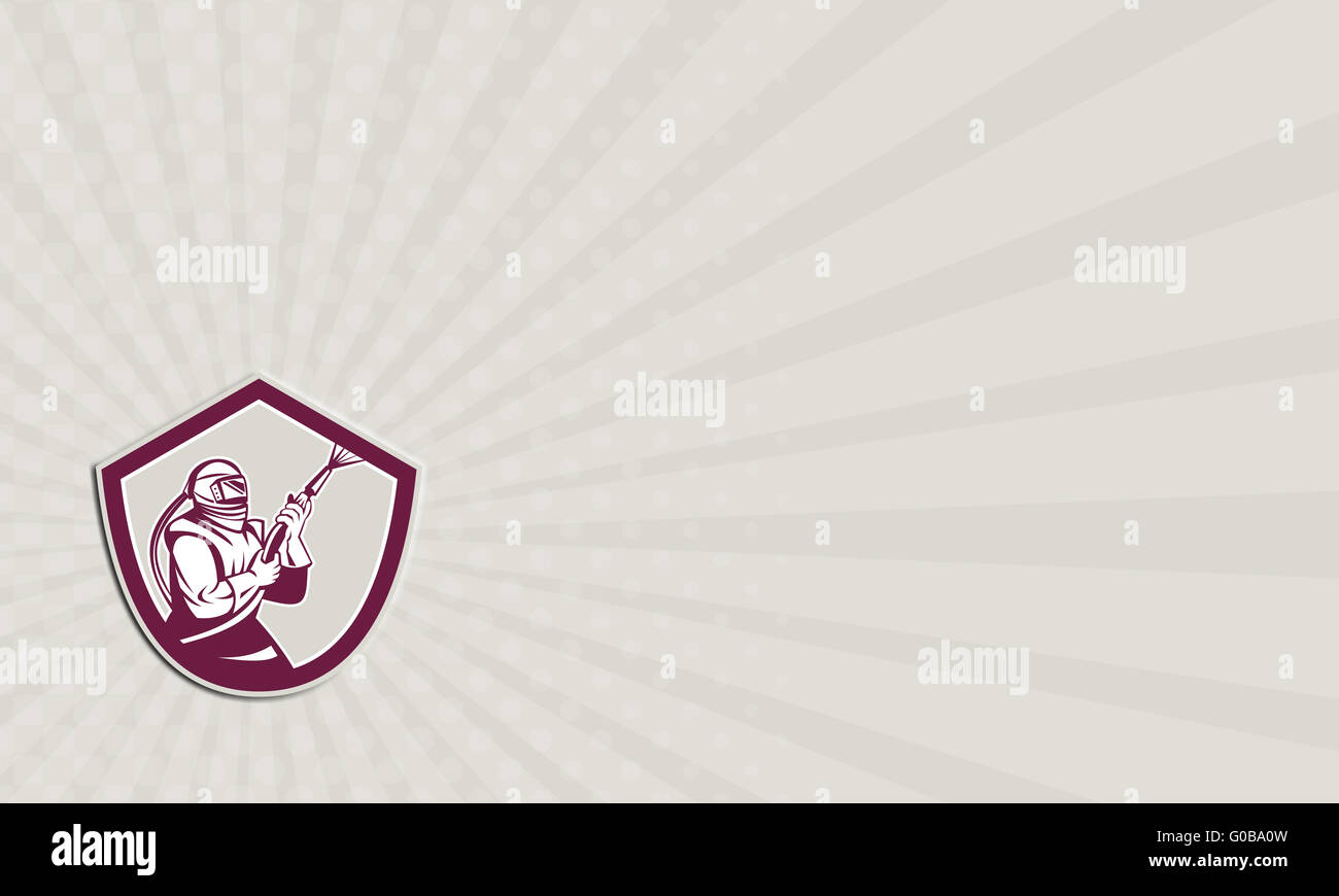 Sandblaster sandblasting hose shield retro hi-res stock photography and ...