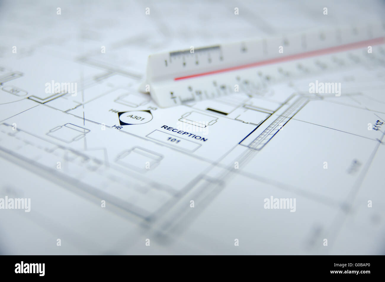 architectural drawing project design background Stock Photo - Alamy