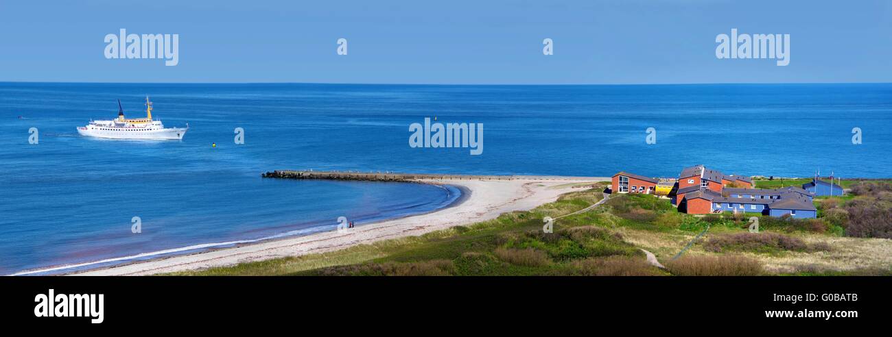 Helgoland panorama by white ship Stock Photo - Alamy