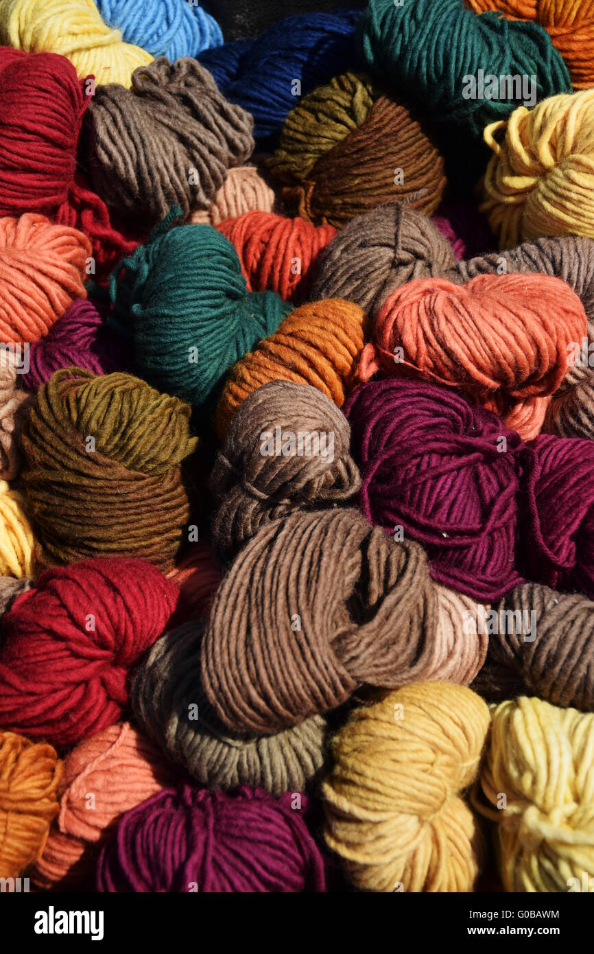 Colored bio wool Stock Photo - Alamy