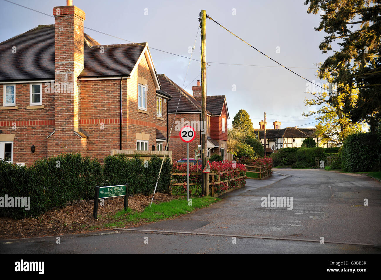 The Avenue, Mortimer Common, Reading, Berkshire, England Stock Photo ...