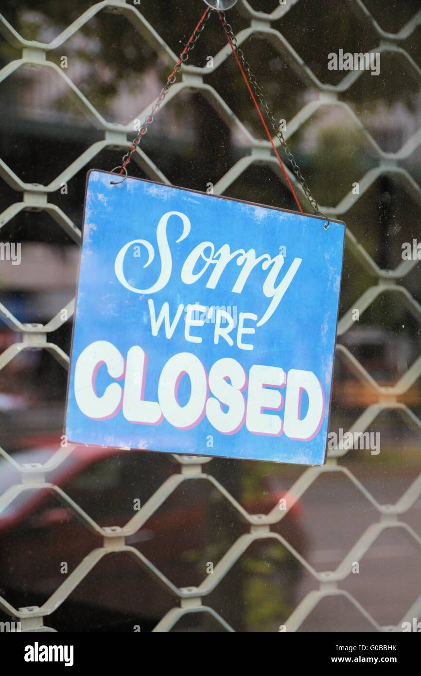 sign on the front door of a shop in Berlin Stock Photo - Alamy