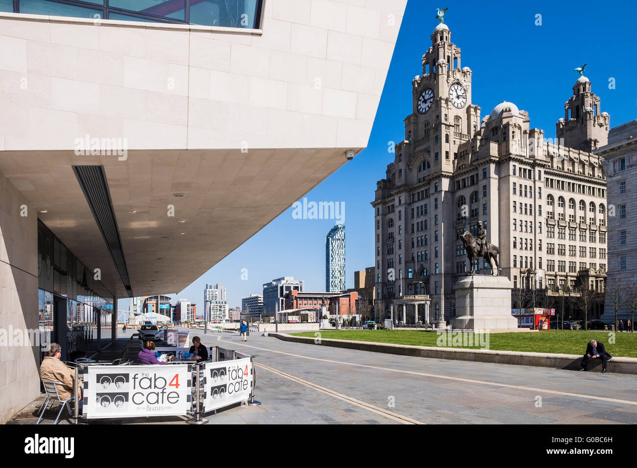 Royal Liver building^Ferry terminal, Liverpool, Merseyside, England, U ...