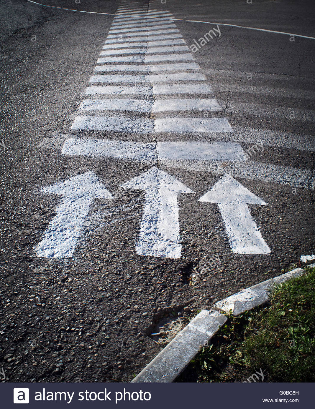 Three Arrows Road Sign Stock Photos & Three Arrows Road Sign Stock ...