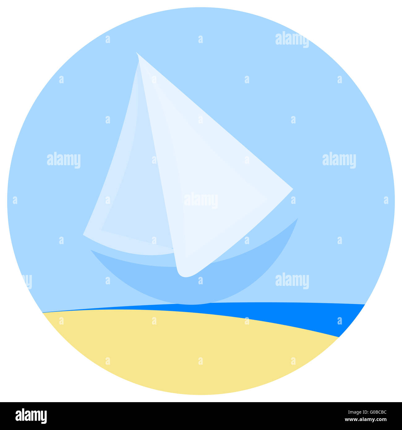 icon of simple sailboat Stock Photo - Alamy