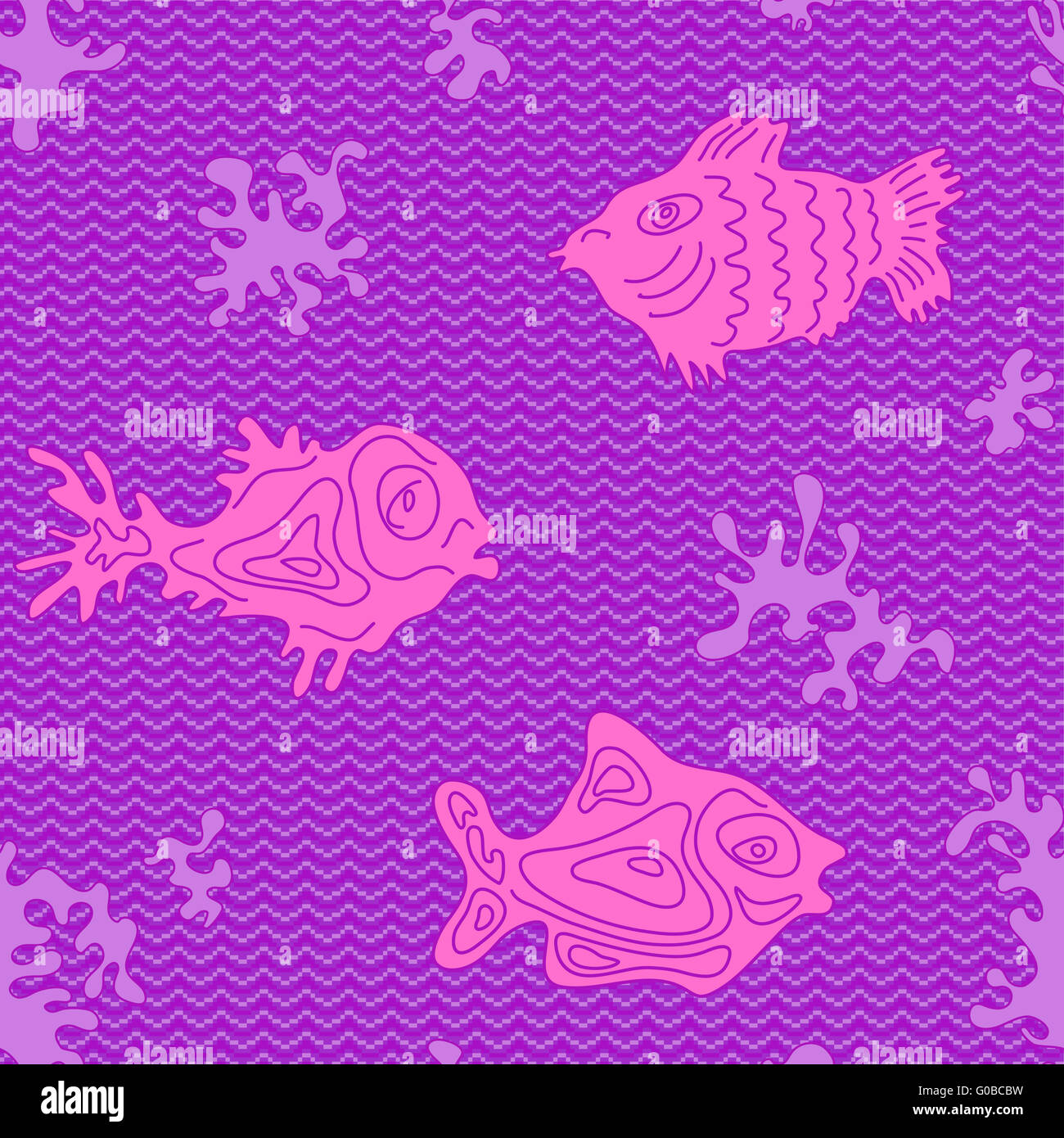 Repeating pattern fish hi-res stock photography and images - Alamy