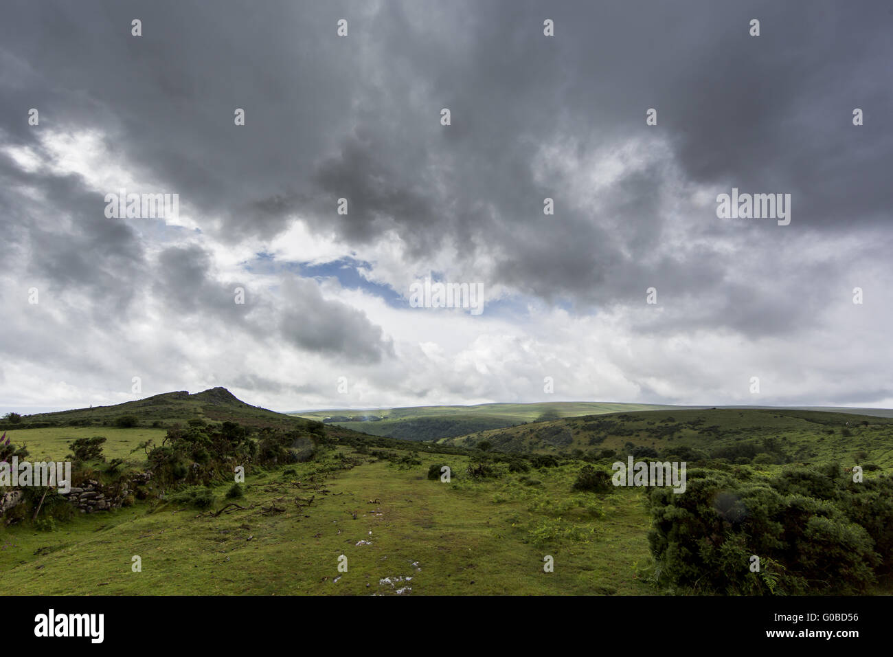 Clouds over the moor Stock Photo - Alamy
