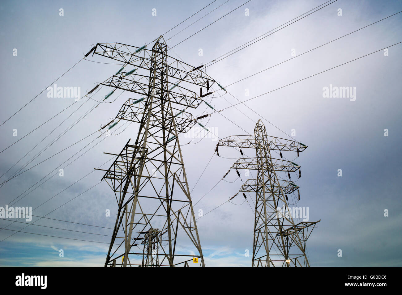 Electricity pylons U.K Stock Photo - Alamy