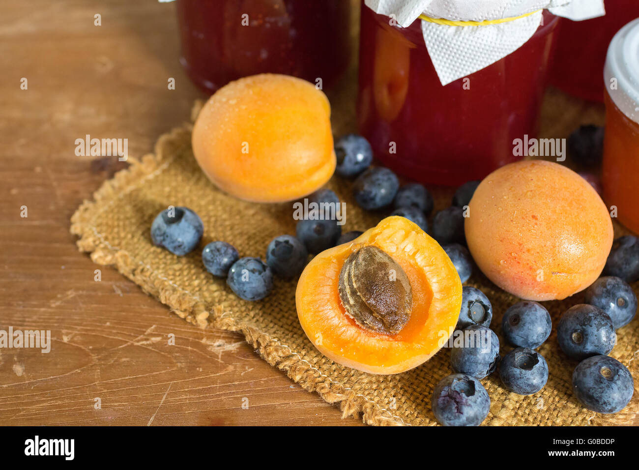 Fruits and Jam Stock Photo - Alamy