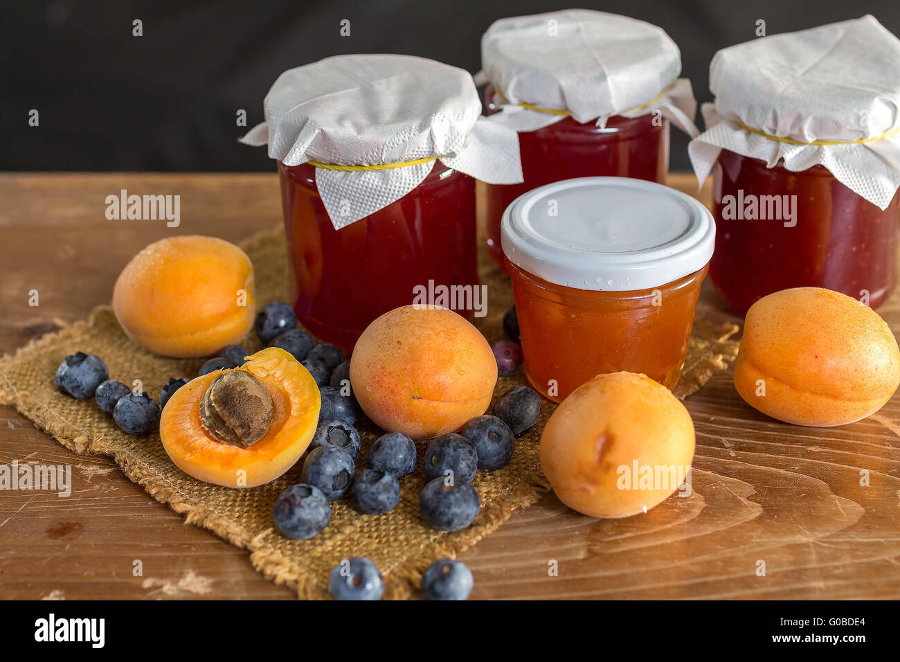 Fruits and Jam Stock Photo - Alamy