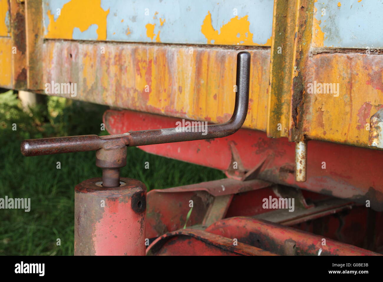 A crank on a trailer Stock Photo - Alamy