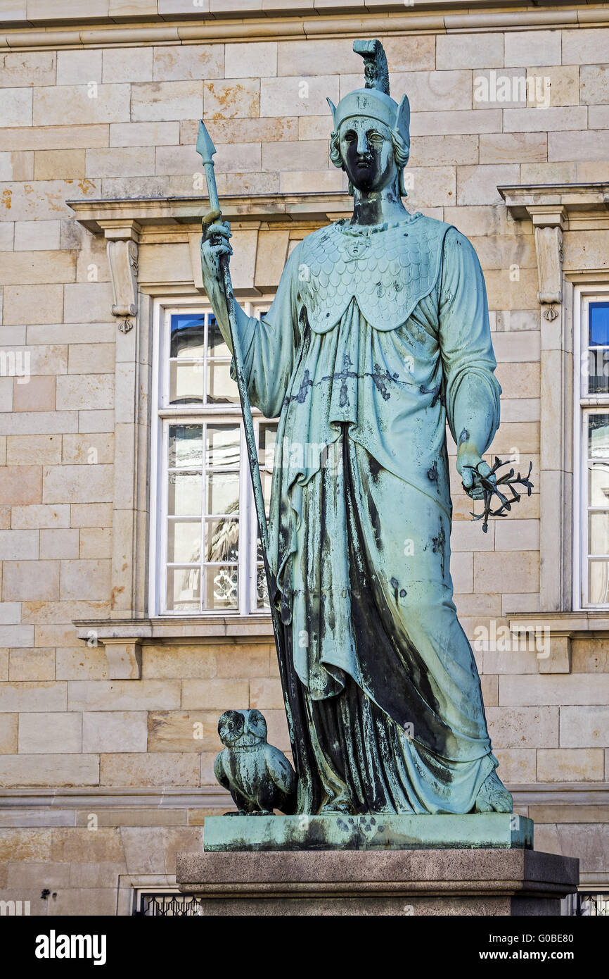 Statue Of Minerva Christiansborg Palace Copenhagen Stock Photo - Alamy