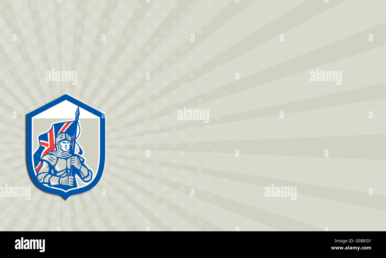 Knight holding british flag shield hi-res stock photography and images ...