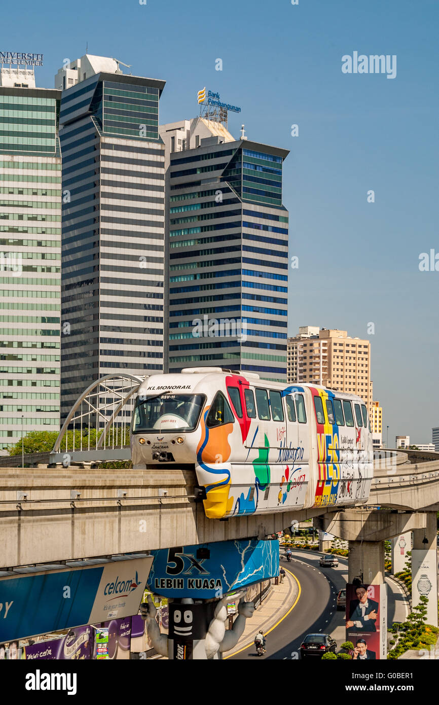 Malaysia Kuala Lumpur Part of the monorail system Stock Photo - Alamy