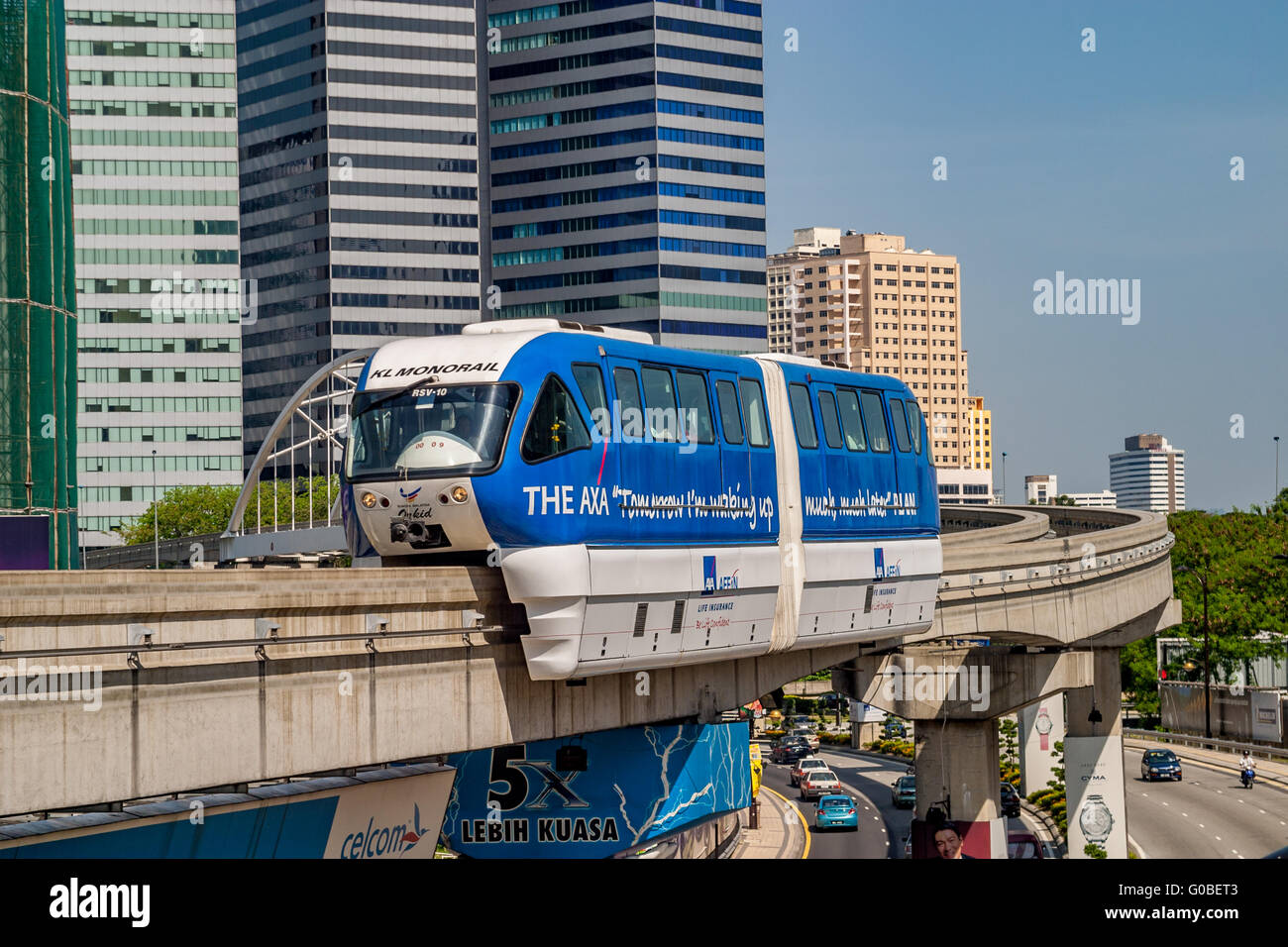 Malaysia Kuala Lumpur Part of the monorail system Stock Photo - Alamy