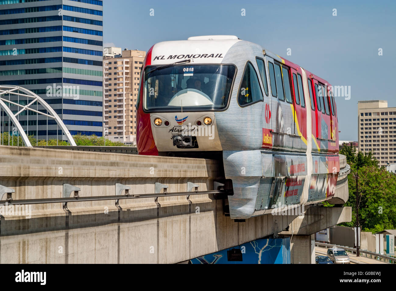Malaysia Kuala Lumpur Part of the monorail system Stock Photo - Alamy