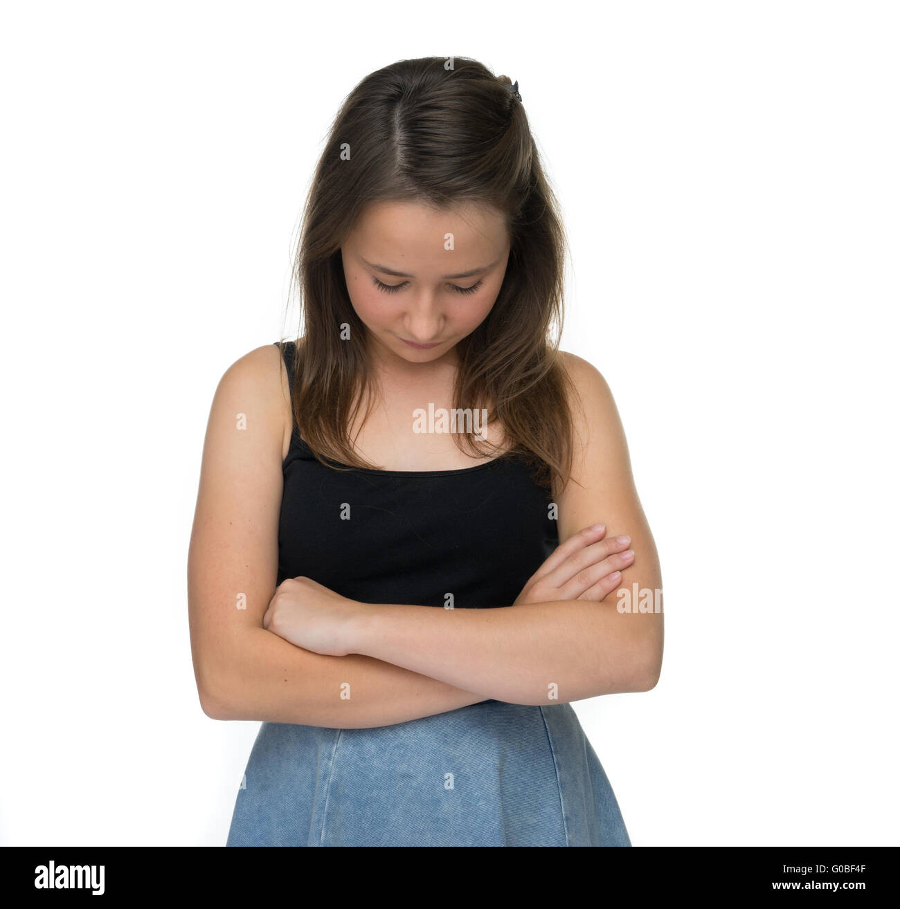 Sad depressed young girl Stock Photo - Alamy