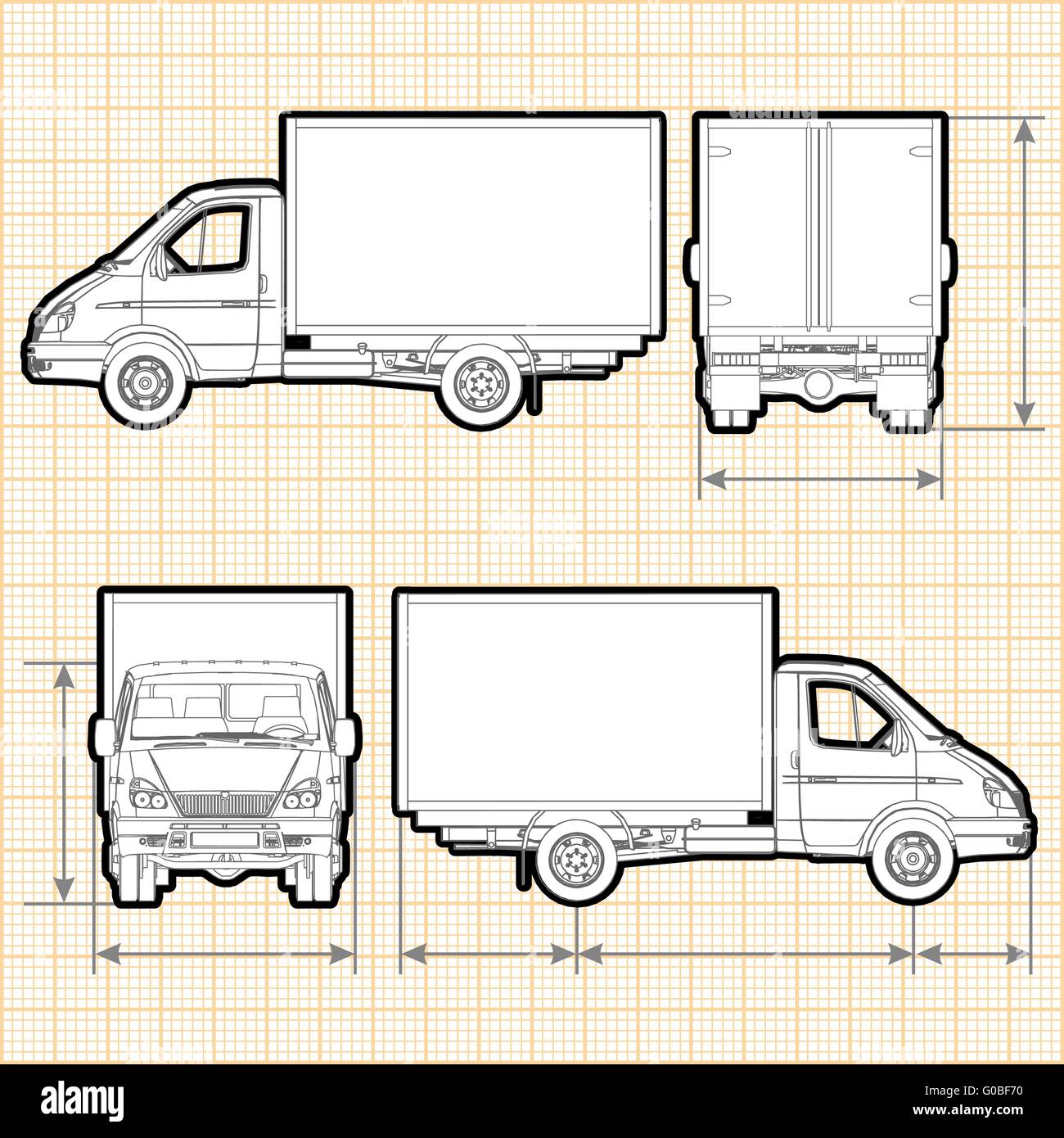 Container truck side view hi-res stock photography and images - Alamy