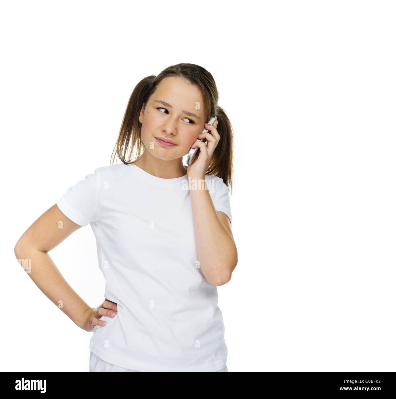 Young girl with a puzzled expression Stock Photo - Alamy