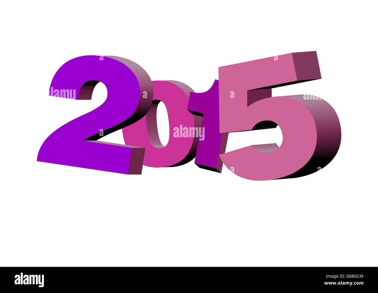 illustration of year 2015 over white background Stock Photo - Alamy