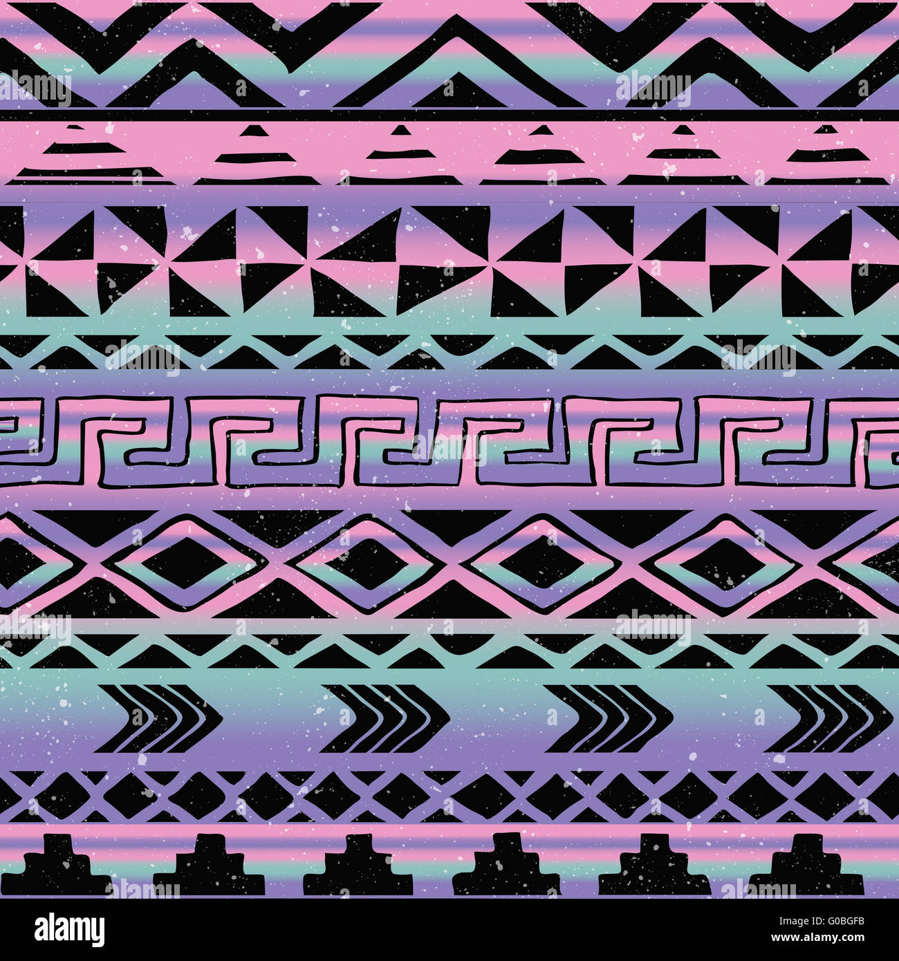 Aztec Tribal Seamless Pattern Stock Photo - Alamy