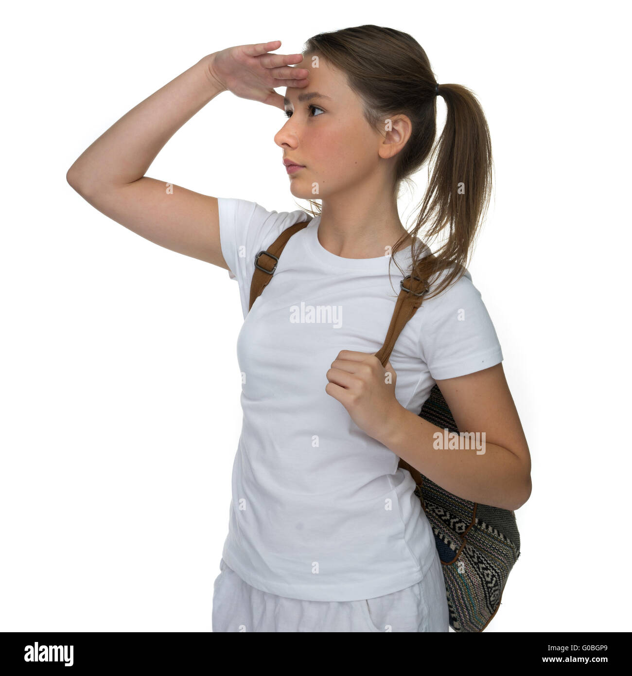Young girl waiting for someone Stock Photo - Alamy