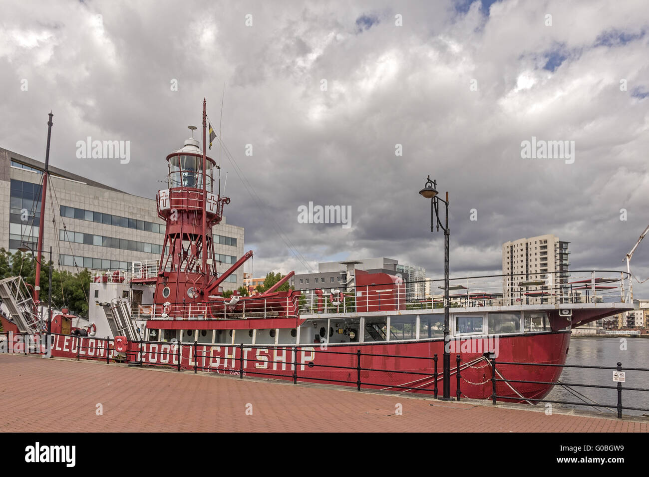 The Lightship Helwick Moored In Cardiff Bay Glamor Stock Photo - Alamy