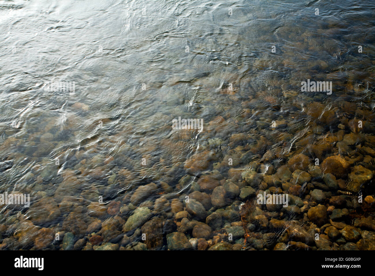 Rocks beneath ripples hi-res stock photography and images - Alamy