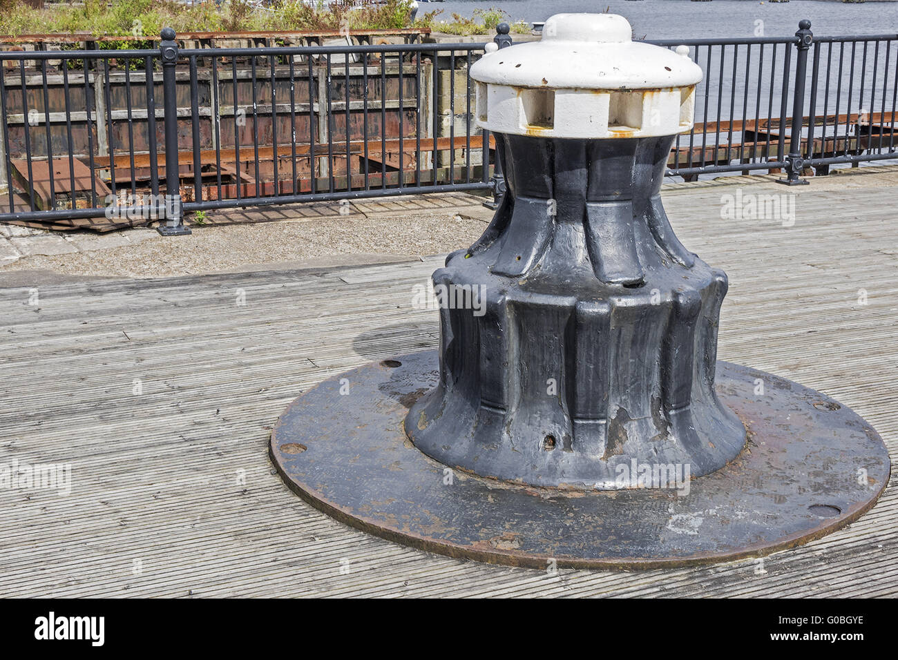 Capstan For Opening and Closing The Dry Dock Gates Stock Photo - Alamy