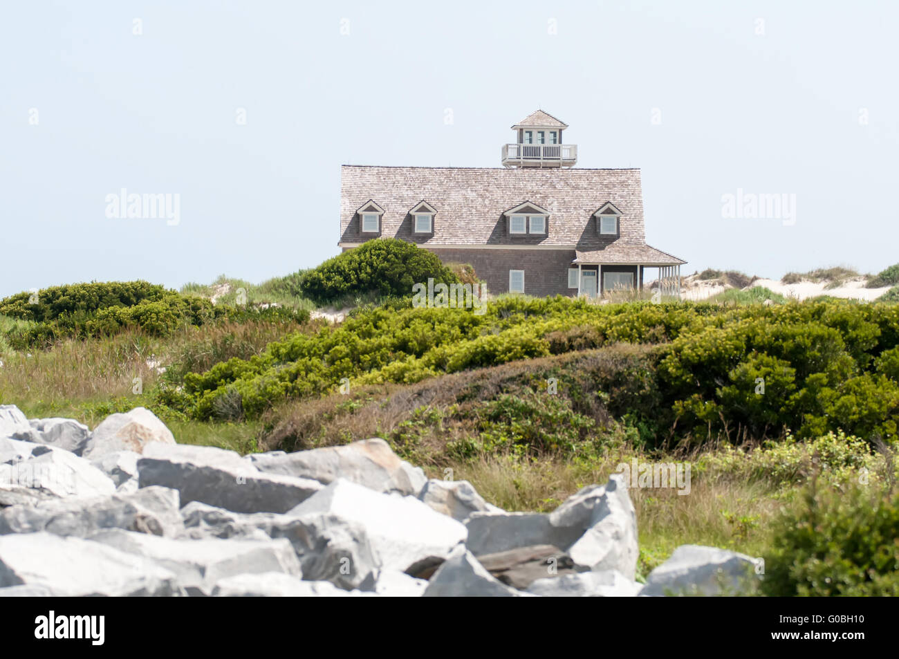The restored Oregon Inlet Life Saving Station stands on the North ...