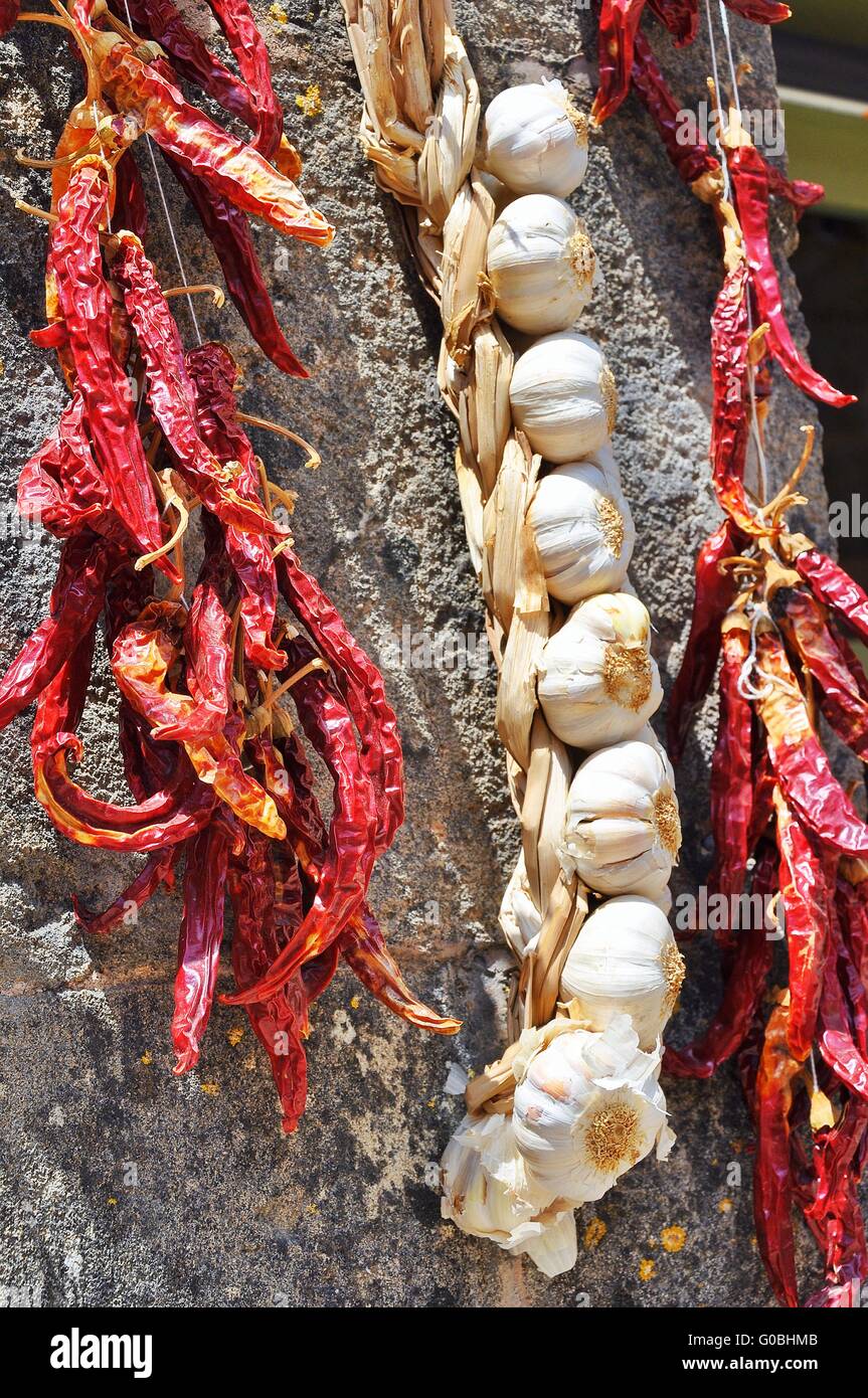 Pepper & garlic Stock Photo - Alamy