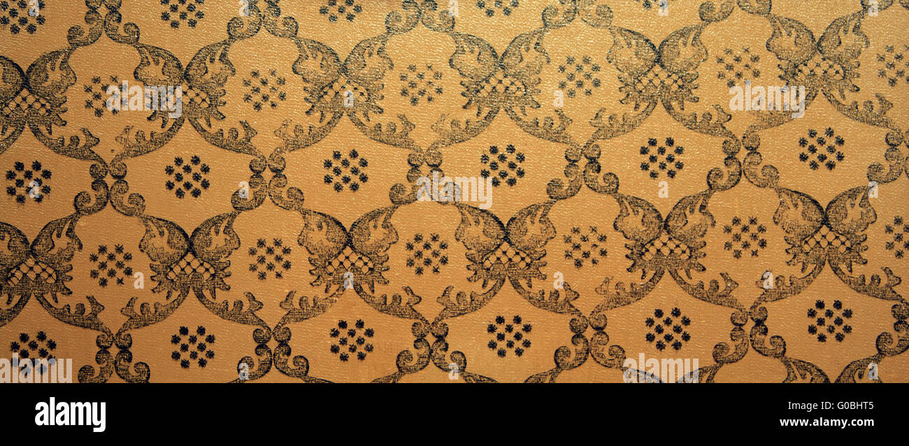 Vintage brown damask seamless pattern background Stock Photo - Alamy