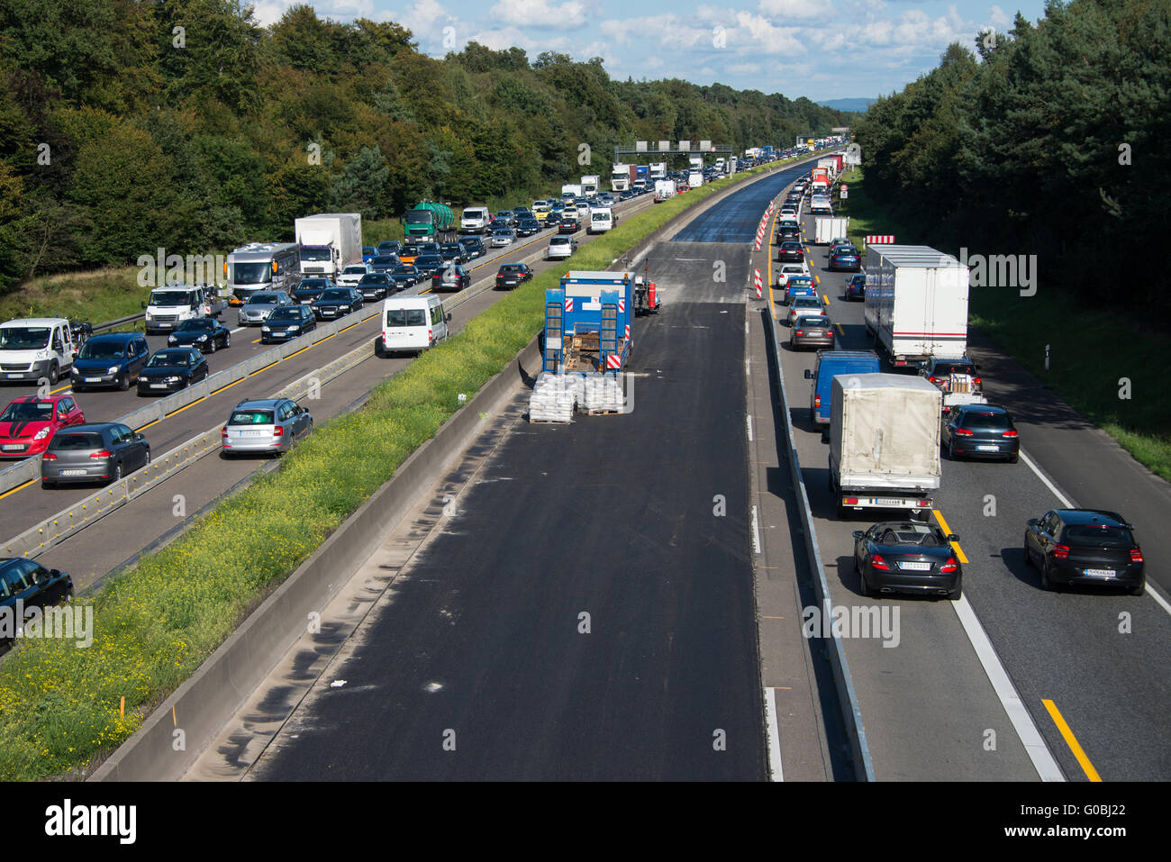 traffic jam on highway Stock Photo - Alamy
