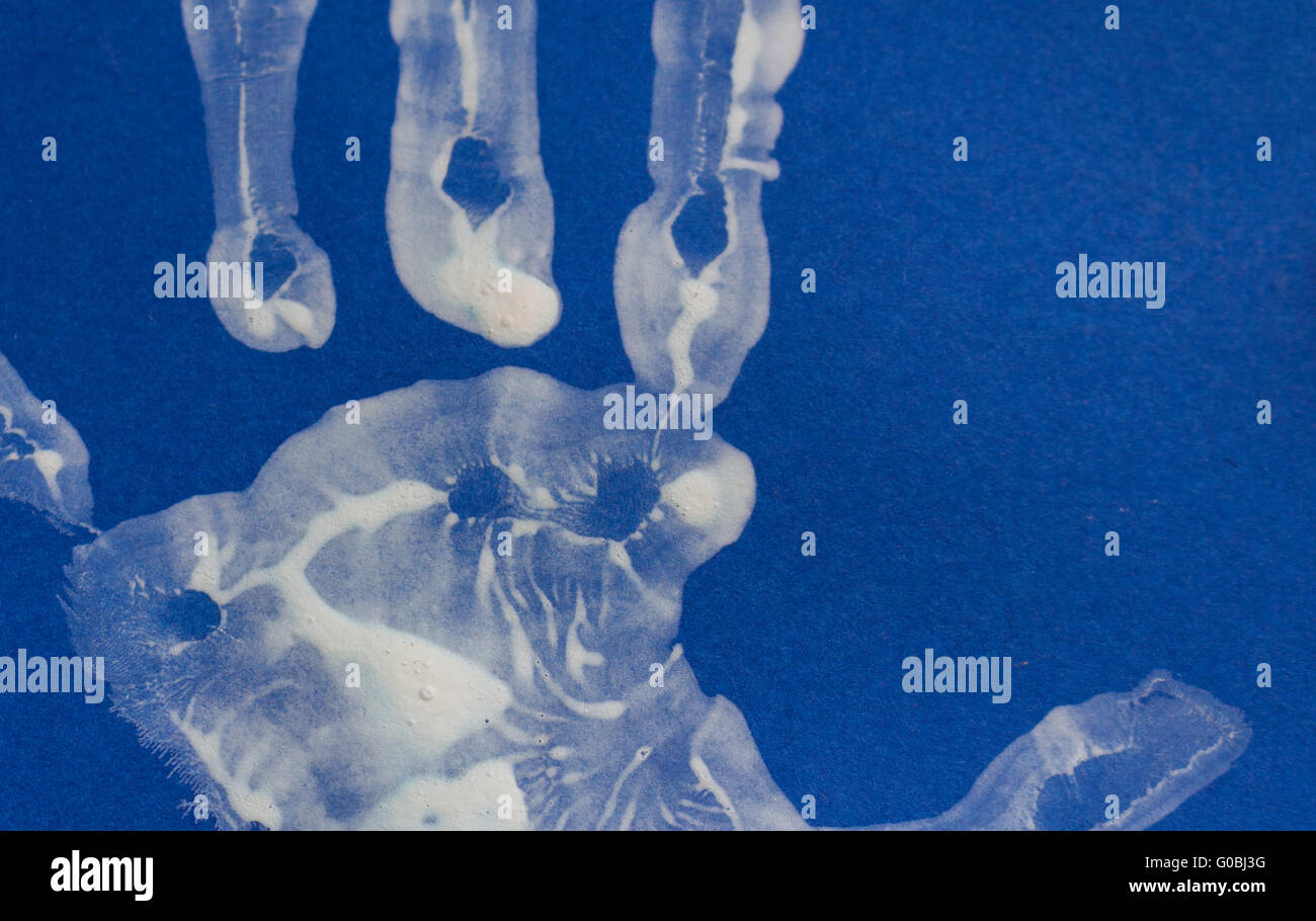 Modern hand palm fingerprint hi-res stock photography and images - Alamy