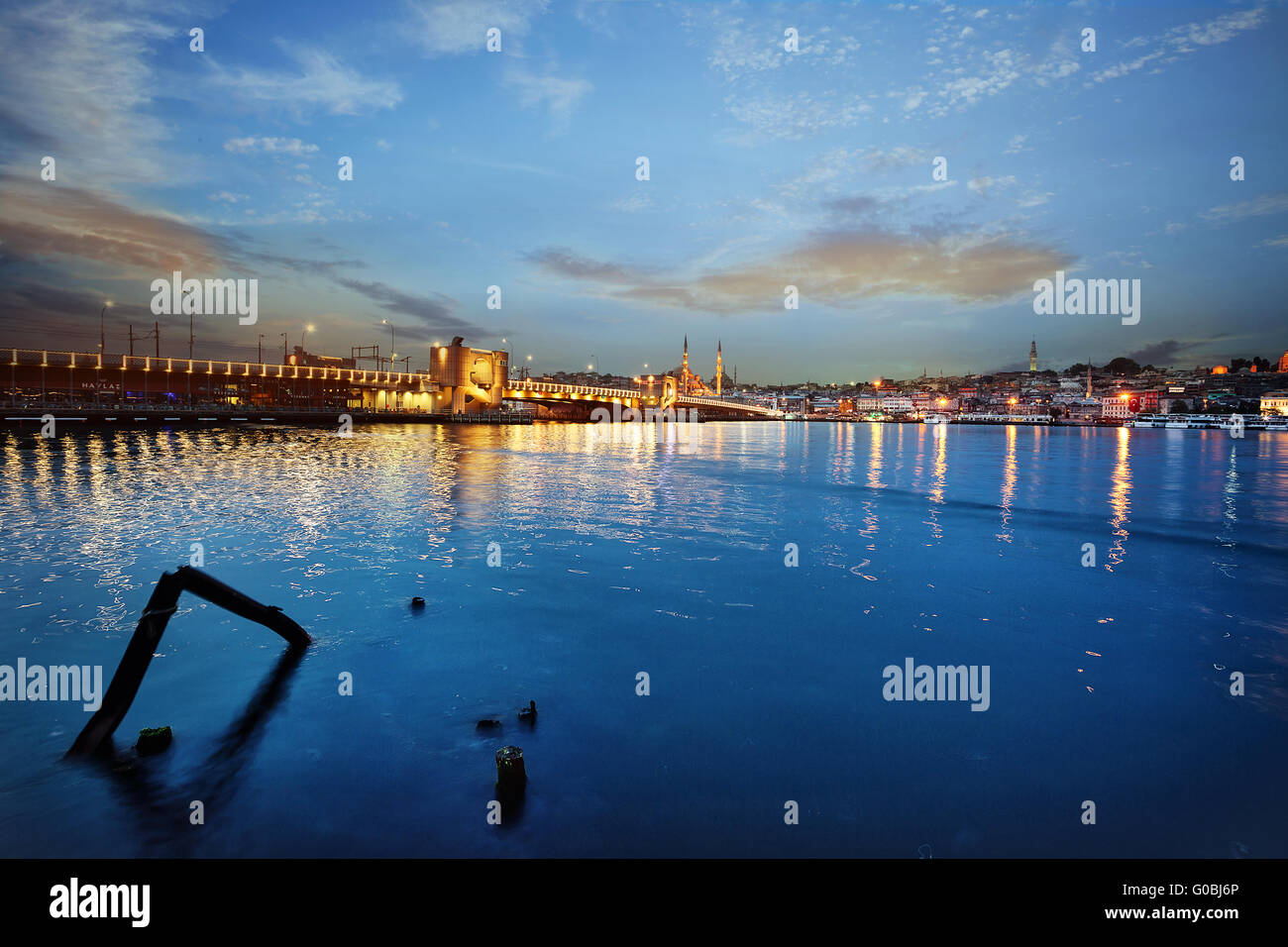 Famous galata bridge sunset hi-res stock photography and images - Alamy