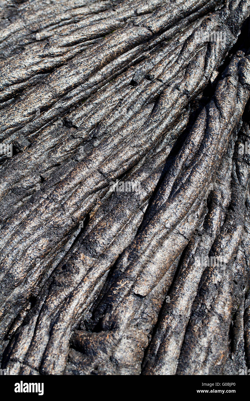 Black hardened old lava flow Hawaii Big Island Stock Photo - Alamy